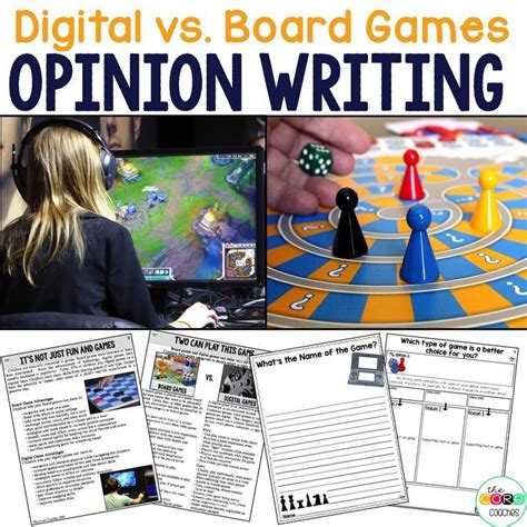 Paired Text Passages Video Vs Board Games Opinion Writing Print