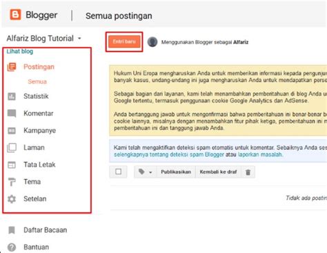 Cara Membuat Blog Gratis di Blogger.com dan Panduan Ngeblog - Gammafis Blog