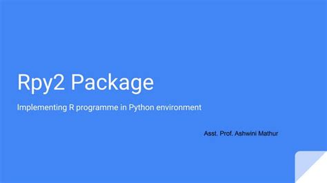 Rpy Package Ppt