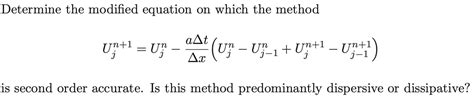 Determine The Modified Equation On Which The Method Chegg