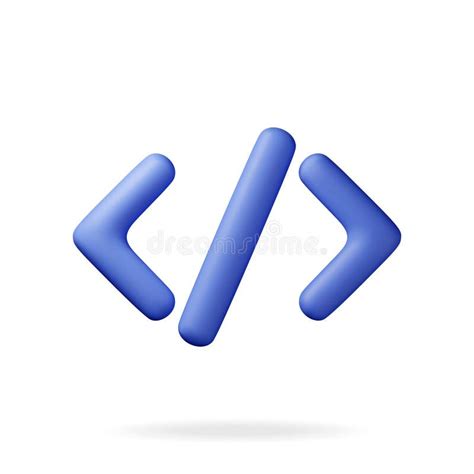 3d Code Icon Isolated On White Stock Vector Illustration Of