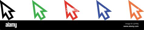 A Set Of Mouse Cursor Icons Editable Vectors Stock Vector Image Art Alamy
