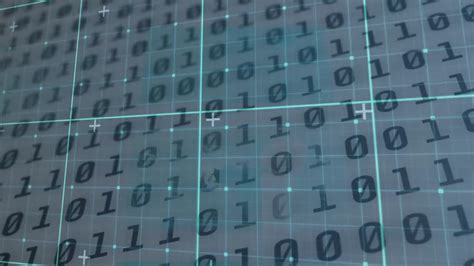Premium Stock Video Animation Of Data Processing Over Binary Coding