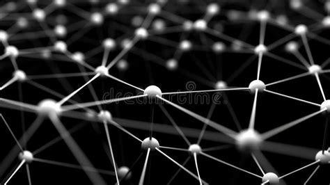 Abstract Digital Background Of Glowing Grey Points And Lines Representing Big Data And Network