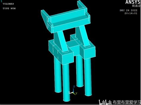 Ansys Apdl肋板台 3d单元实体模型 哔哩哔哩