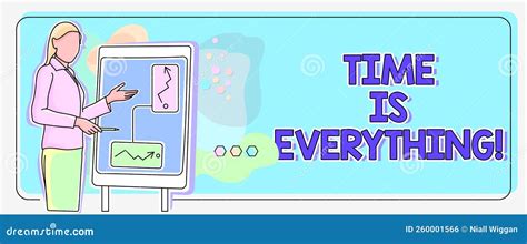 Inspiration Showing Sign Time Is Everything Word Written On
