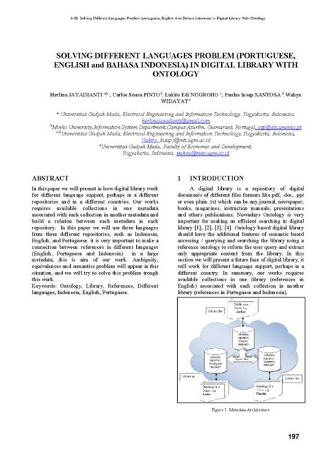 Pdf Language 104518 Solving Different Languages Problem Portuguese English And Bahasa