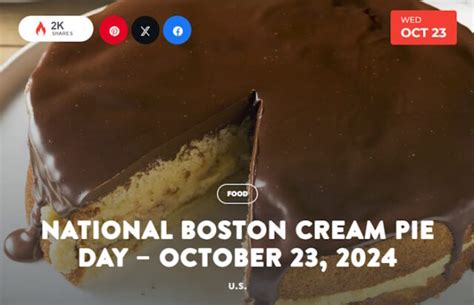 Boston Cream Pie Is Named “pie” As Cakes And Pies Were Cooked In The Same Pans South Florida