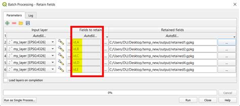 Separating Columns Of Layer And Exporting Set Of Columns In A New Qgis