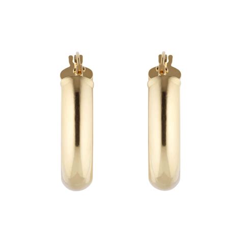 Goldsmiths 9ct Yellow Gold 22mm Oval Hoop Earrings 1527929 Goldsmiths
