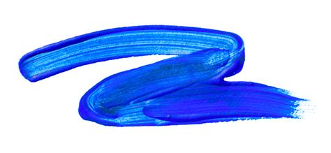 흰색 배경에 분리된 파란색 브러시 스트로크입니다 파란색 추상 적 스트로크 다채로운 수채화 브러시 스트로크 개념에 대한 스톡 사진