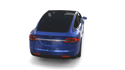 Tesla Model X Blue With Interior 3d Model Cgtrader