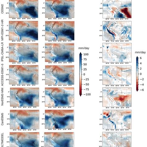 Spatial Patterns Of 850 Hpa Wind And Rainfall Anomalies For Cp W2 Download Scientific Diagram