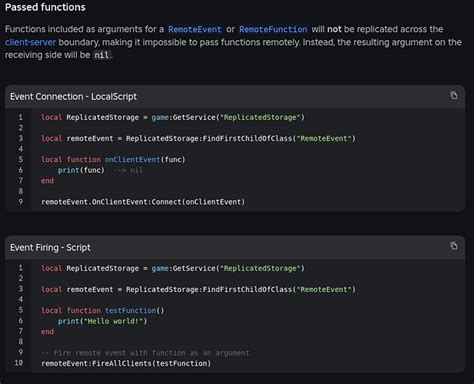 Sending A Function Through Remoteevent Returns Nil Scripting Support Developer Forum Roblox