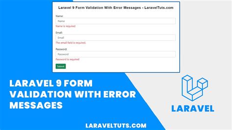 Laravel 9 Form Validation With Error Messages By Laraveltuts Medium