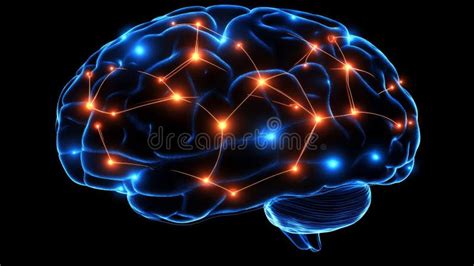 Illuminated Brain Neural Network Connections Stock Illustration Illustration Of Learning