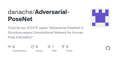 Github Danacheadversarial Posenet Code For Our Iccv17 Paper