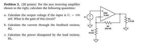 Solved Problem Points For The Non Inverting Chegg