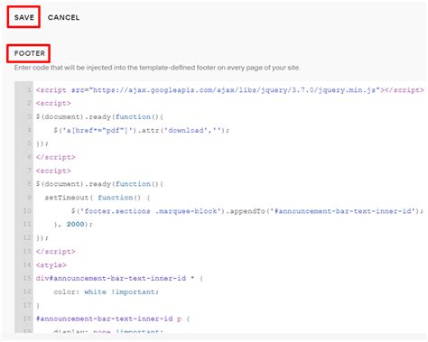 Move Scrolling Block To Announcement Bar Summary Block