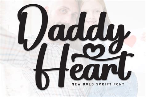 Daddy Heart Font By Strongkeng Old Creative Fabrica