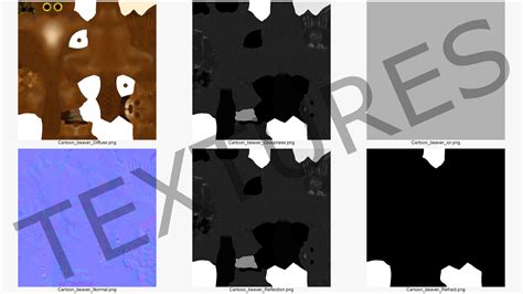 Cartoon Beaver Rigged D Model Max Free D