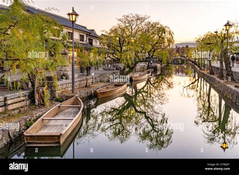 Kurashiki Bikan Historical Quarter In Dusk Townscape Known For