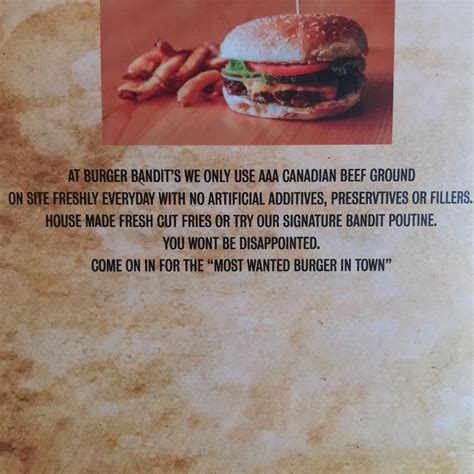 Burger Bandits Georgina Menu Prix And Restaurant Avis Tripadvisor