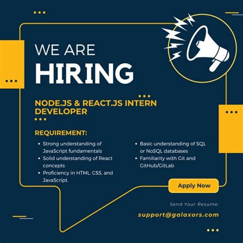 Nodejs And Reactjs Intern Developer At Galaxors Pvt Ltd Colombo