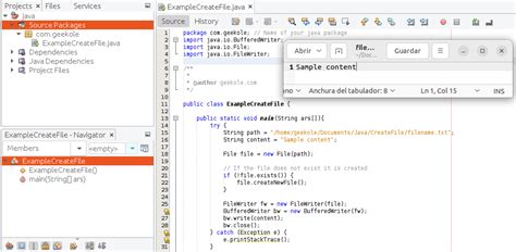 Create Text Files In Java Geekole