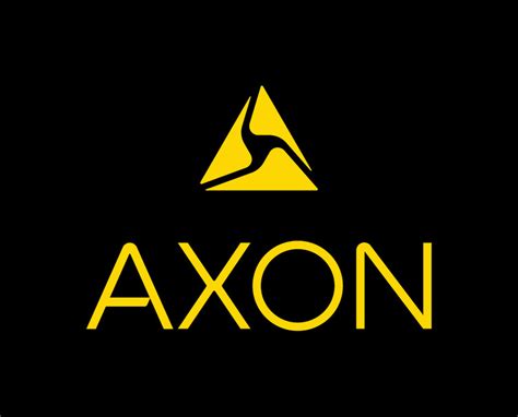 Axon Brand Logo 2024 Secondary Stacked Axon Yellow Print Eps