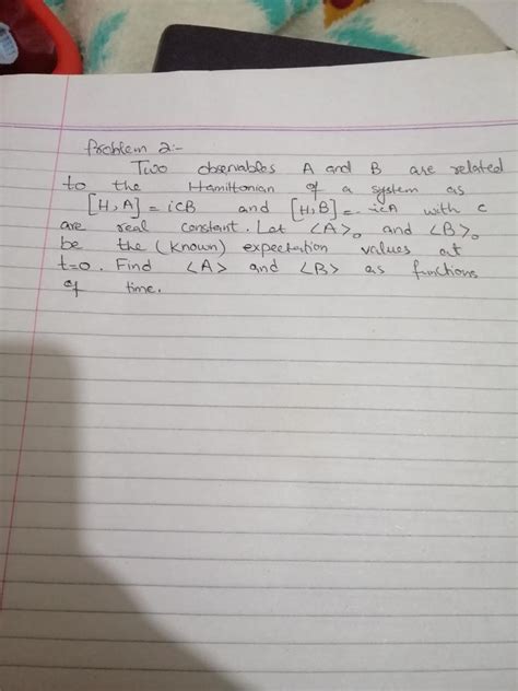 Solved Are Related A C Problem A Two Observables A And B В