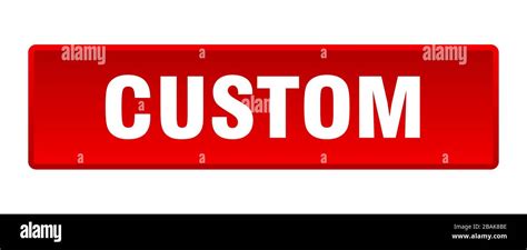Custom Button Custom Square Red Push Button Stock Vector Image And Art