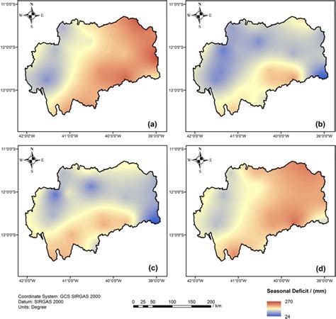 Spatial And Seasonal Distribution Of The Accumulated Water Deficit For