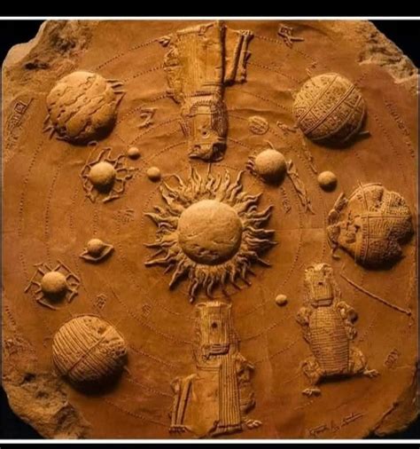 Youngsub 6000여년 전 수메르인들은 태양계의 상세한 점토 지도를 만들어 태양을 중심별로 묘사하고 행성의 궤도와 위치를 정확하게 설명했습니다 그들의 작품 중