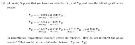 Points Suppose That You Have Two Variables Chegg