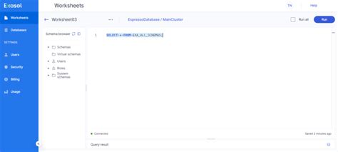 Add Worksheet Exasol Saas Documentation