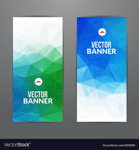 Set Of Polygonal Triangular Colorful Background Vector Image