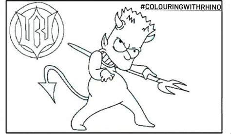 Devil Bart Simpson Colouring Page R Thesimpsons