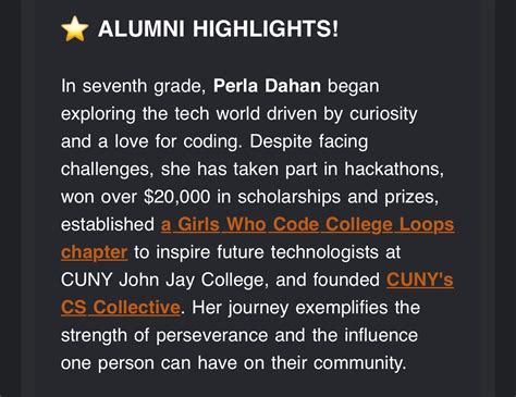 Honored To Have Been Featured By Girls Who Code In Their Alumni