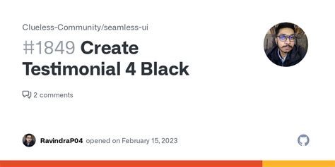Create Testimonial 4 Black · Issue 1849 · Clueless Communityseamless