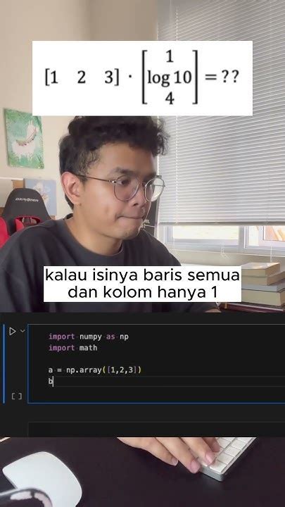 Perkalian Matriks Dengan Python Coding 1 Menit Coding Matematika Python Youtube