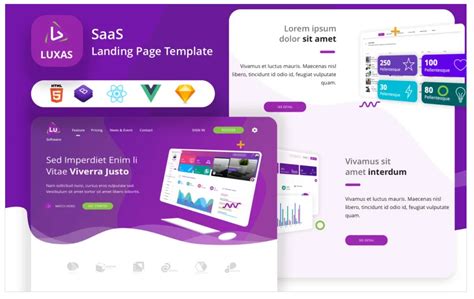 Download Luxas Html React Vue Sketch It And Saas Landing Page Template