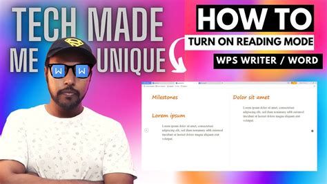 How To Turn On Reading Mode In Wps Office Writer How To Enable Read Mode In Wps Youtube
