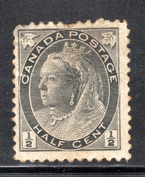 Canada Stamp Scott 74 1 2c Queen Victoria Black Mlh Scv 12 50 Ebay