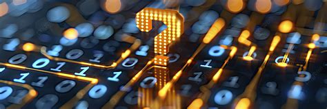 Digital Question Mark In Golden Letters On Background With Binary Code