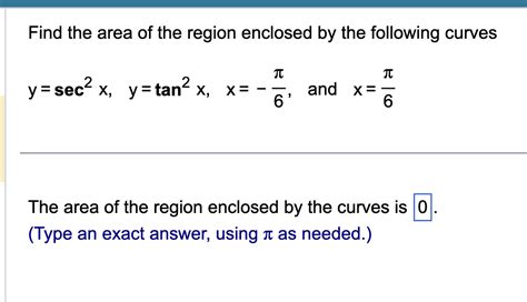 Solved Find The Area Of The Region Enclosed By The Following Chegg Com