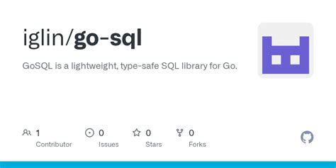 Github Iglin Go Sql Gosql Is A Lightweight Type Safe Sql Library For Go