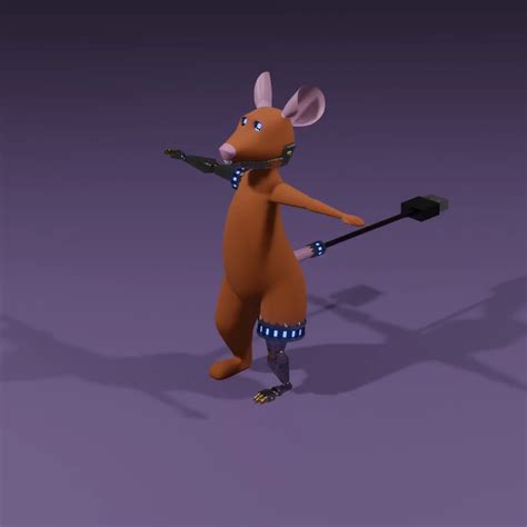 Cyborg Mouse Eevee R Blender