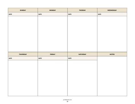 7 Day Weekly Planner Templates Free Weekly Calendar Printable Pdf