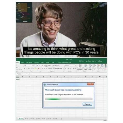 35 Hilarious “excel Humor Memes Barnorama